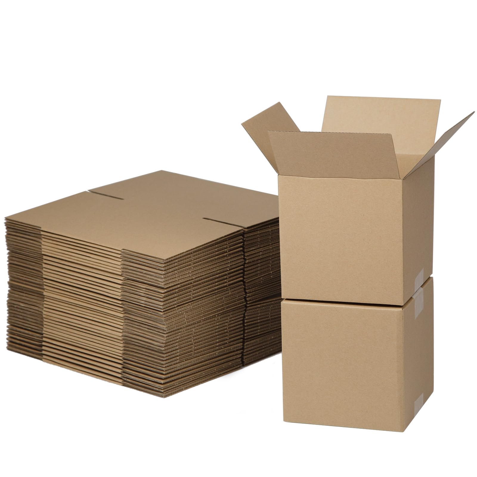 HESESOH 6x6x6 Inches Shipping Boxes Set of 40, Brown Corrugated ...