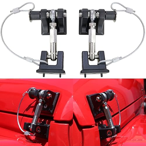 Sukemichi JL Hood Latches for Jeep Wrangler, Locking Hood Latch Kit for ...