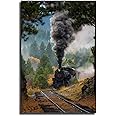 Amazon.com: BUUTUUCE art wall decor Landscape Train Tracks Poster ...