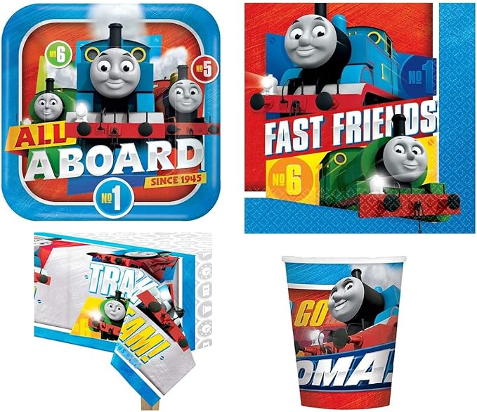 Budget Gifts Thomas The Tank Engine Party Pack For 8 Guests: Amazon.co ...