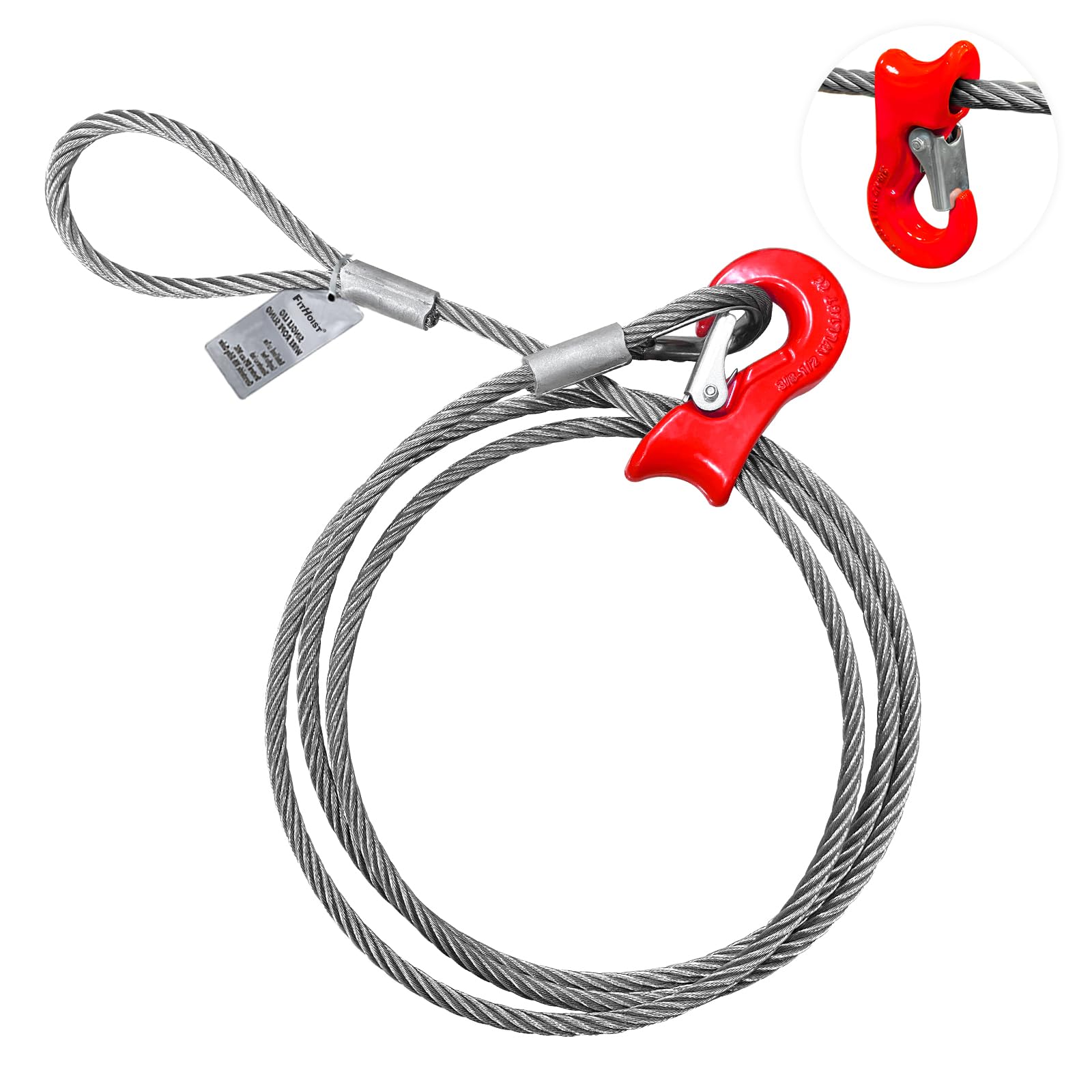 Mua Single Leg Wire Rope Sling, 10.3T Steel Log Choker Cable Rigging ...