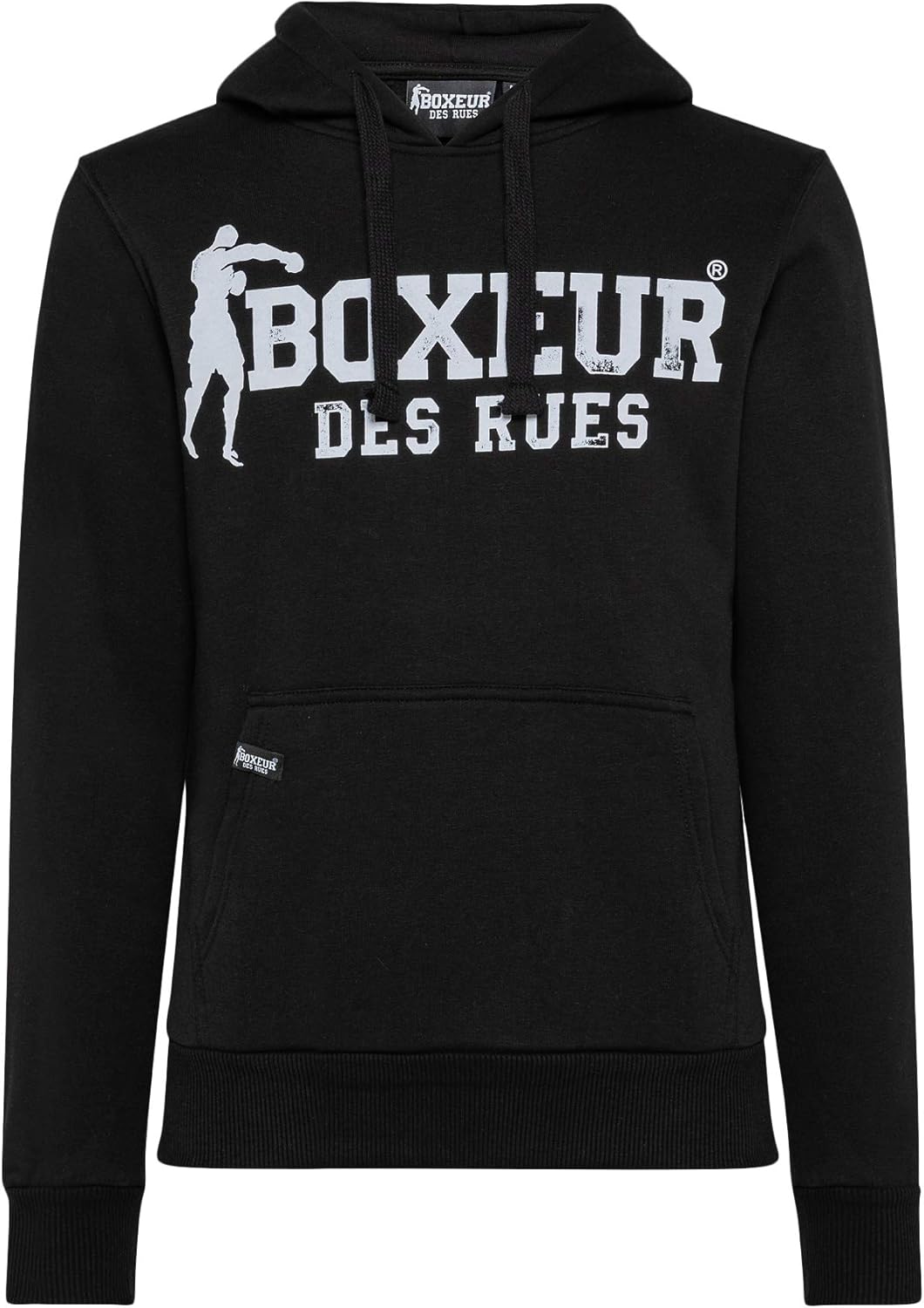 BOXEUR DES RUES - Hooded Sweatshirt In Black with Logo Print Design ...