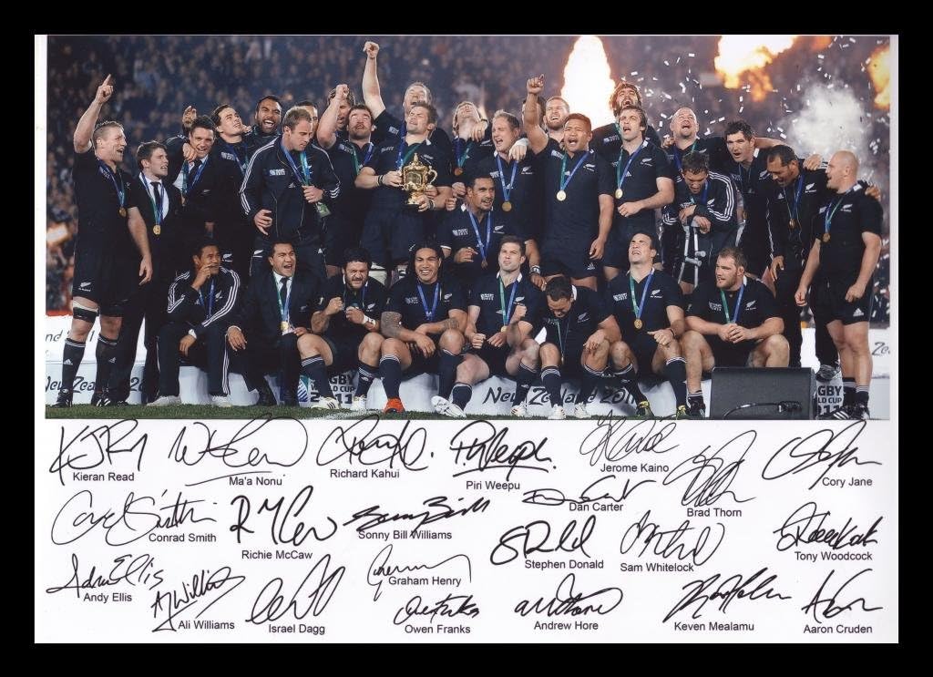 New Zealand All Blacks - Rugby World Cup Winners 2011 Autographed ...