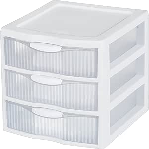 Amazon.com: Sterilite Small 3 Drawer Storage Unit-8.5"x7.25"x6.875 ...