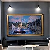 Amazon.com: 55 Inch TV frame for Hisense Canvas TV. Real wood frame ...