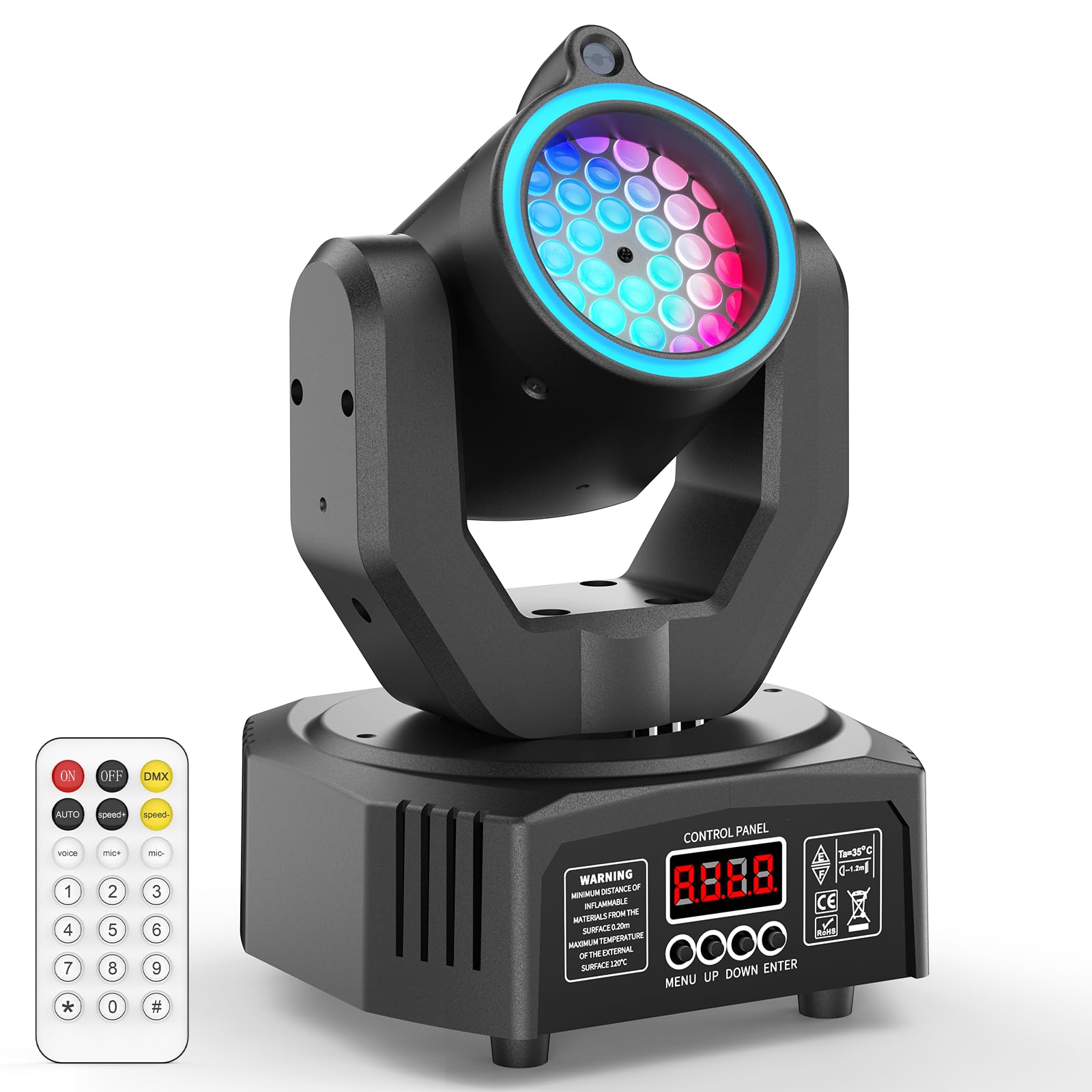 Compact 30W Stage Moving Head Light with Beam,GOBO Projection,Remote ...