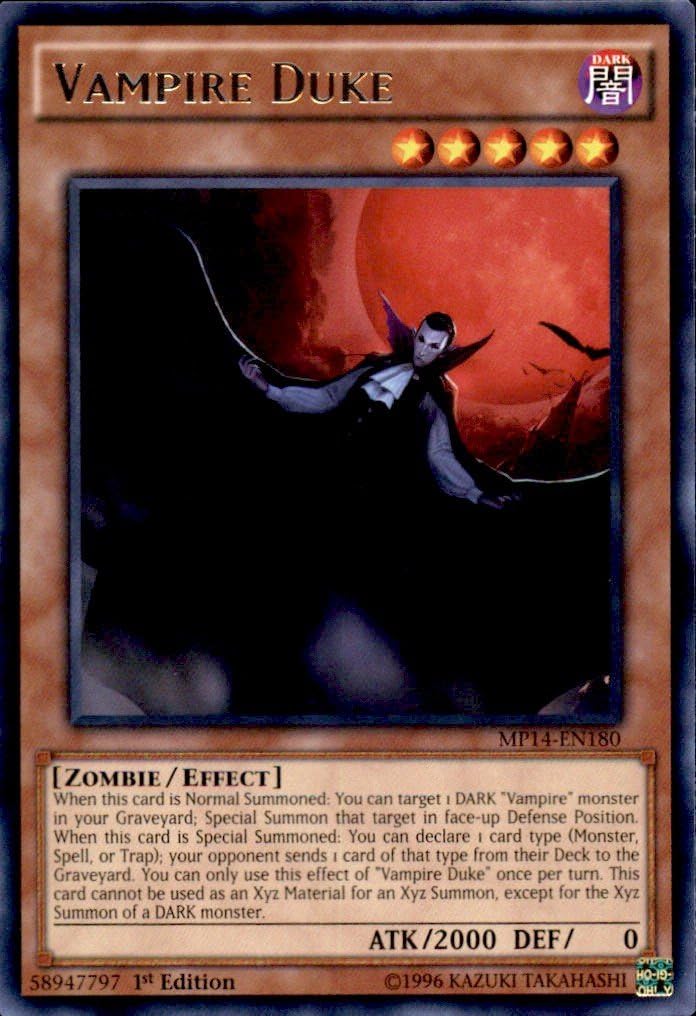 Amazon.com: YU-GI-OH! - Vampire Duke (MP14-EN180) - Mega Pack 2014 ...