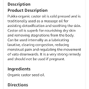 Pukka Herbs Castor Oil, Organic & Cold-Pressed, 250ml Bottle: Amazon.co ...