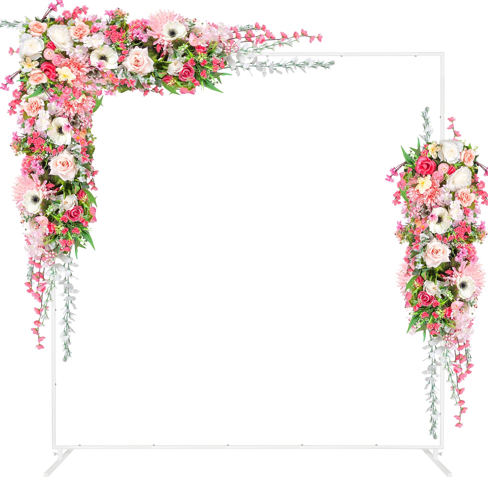Fogein 6.6FT Square Arch Backdrop Stand, Metal Balloon Arch Stand ...