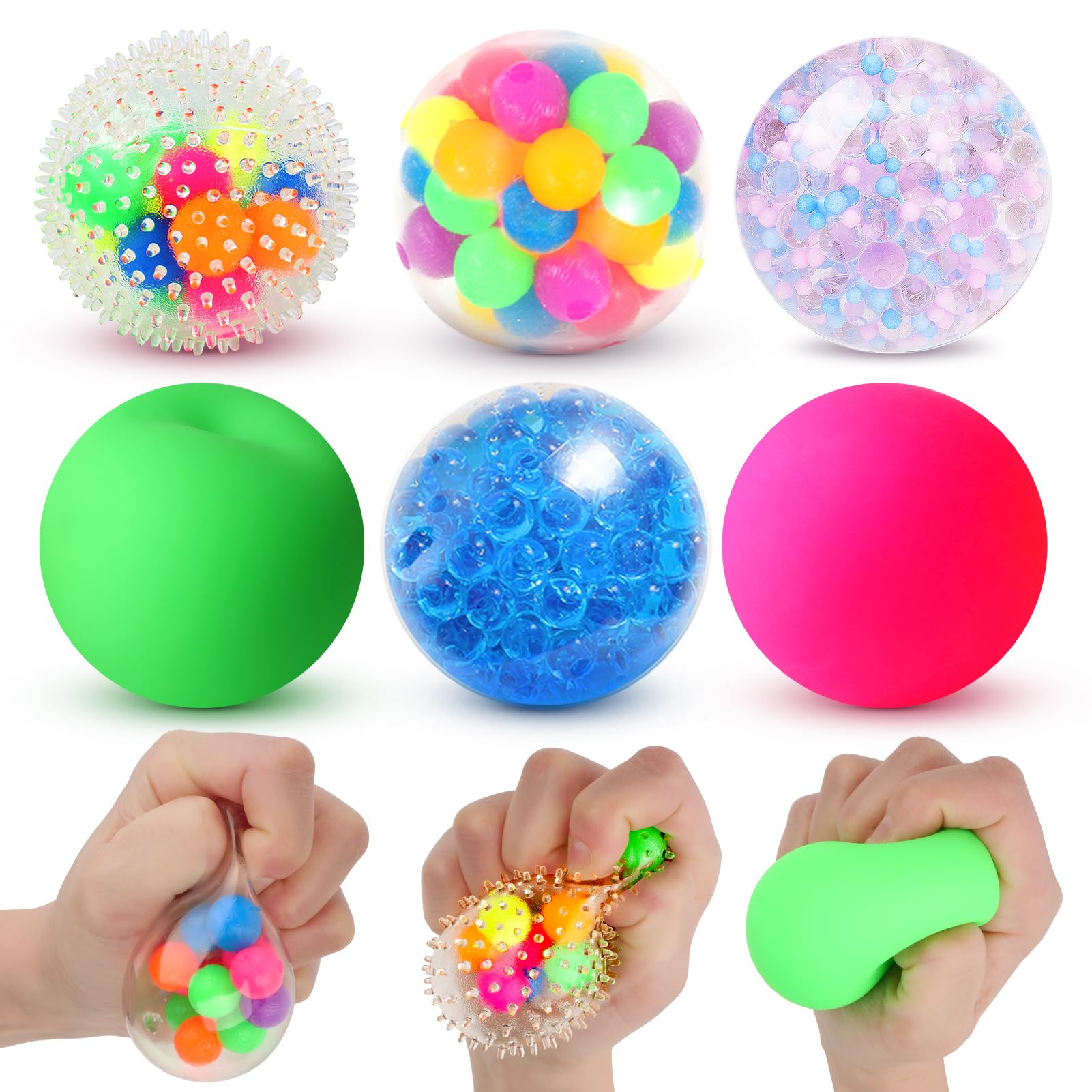 Mua 6 Set Squishy Sensory Stress Squeezing Balls for Adults: Best ...