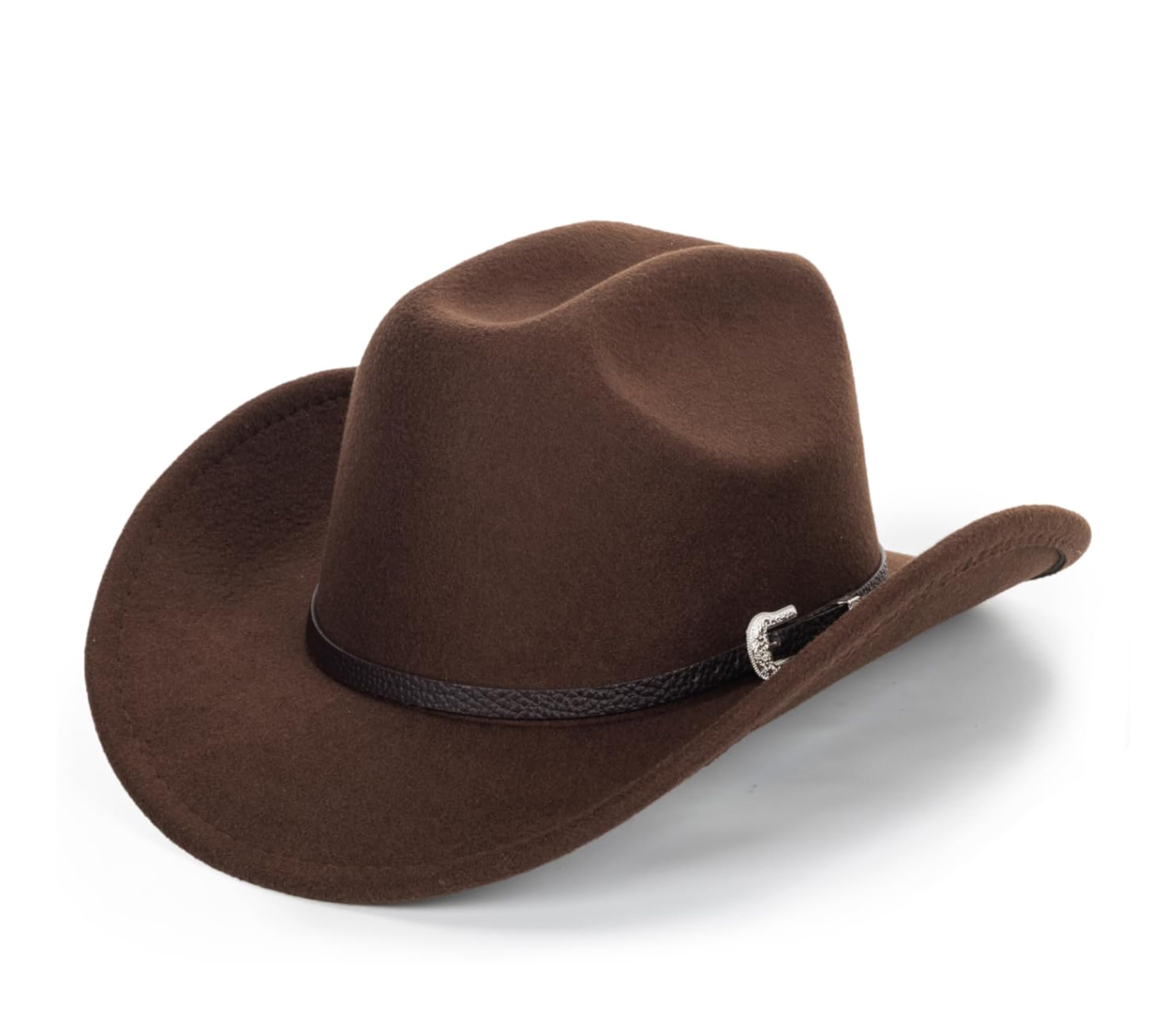 Western Cowboy Hat for Men Women Classic Fedora Hat with Buckle Belt ...
