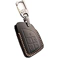Amazon.com: Hontumax Leather 5-Button Key Fob Cover Case for GMC ...