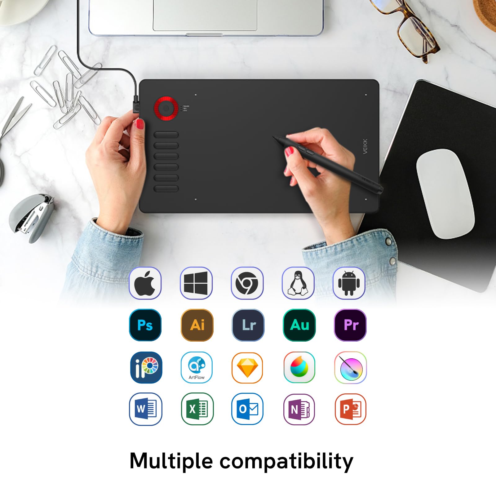 Mua VEIKK A15Pro Graphics Drawing Tablet 10 x 6 Inch Digital Pen Tablet ...