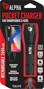 Amazon.com: Alpha Flashlight: LED Rechargeable Flashlight for Camping ...