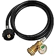 Amazon.com: Solimeta 5 Feet Propane Tank Extension Hose with Gauge, Adapter, Suitable for 1lb to ...