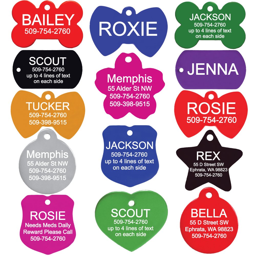 Buy GoTags Custom Engraved Pet ID Tags For Dogs And Cats Personalized Buy GoTags Custom Engraved Pet ID Tags For Dogs And Cats Personalized