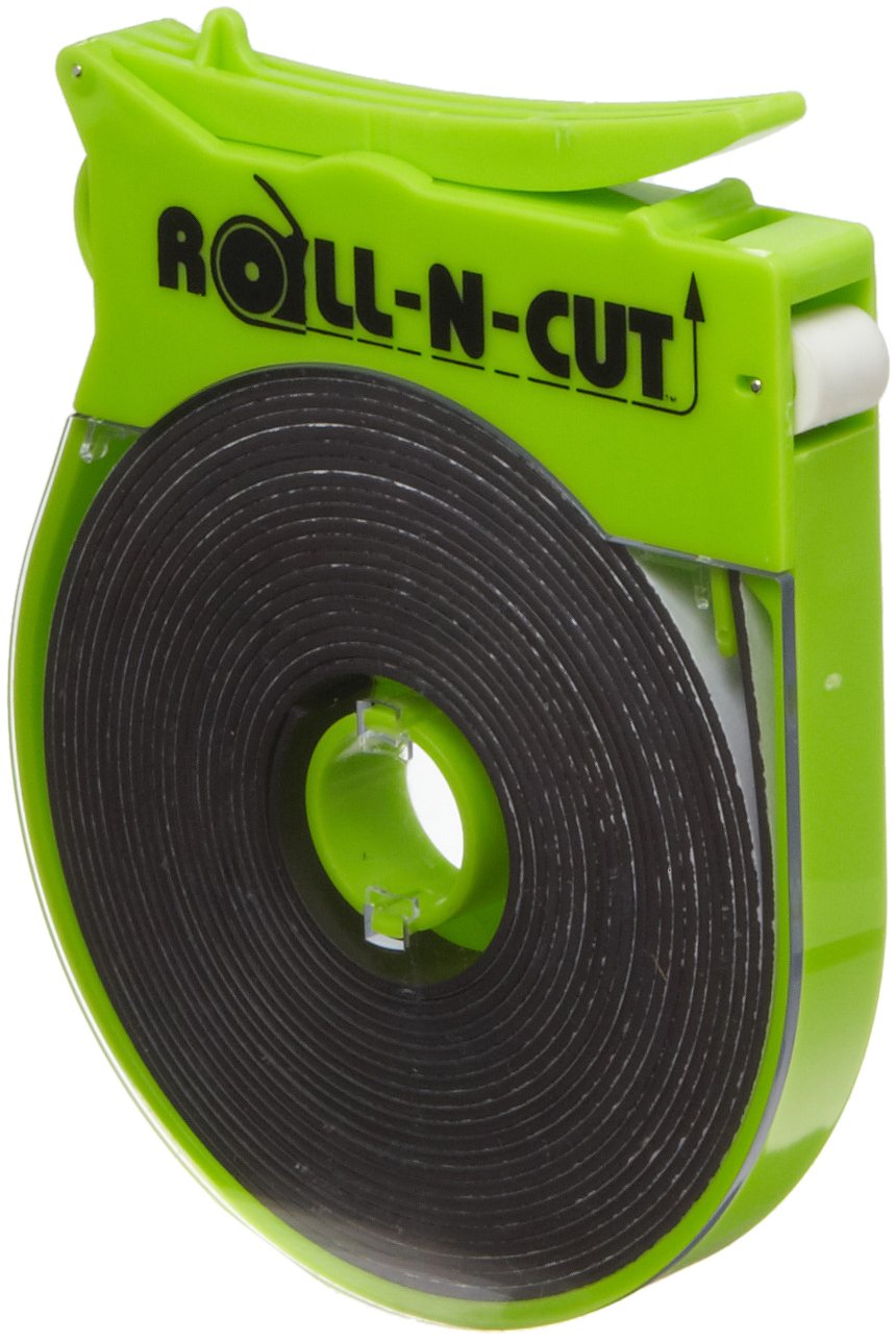 Small Parts Roll-N-Cut Dispenser with One Flexible Magnet Tape Role, 1/ ...