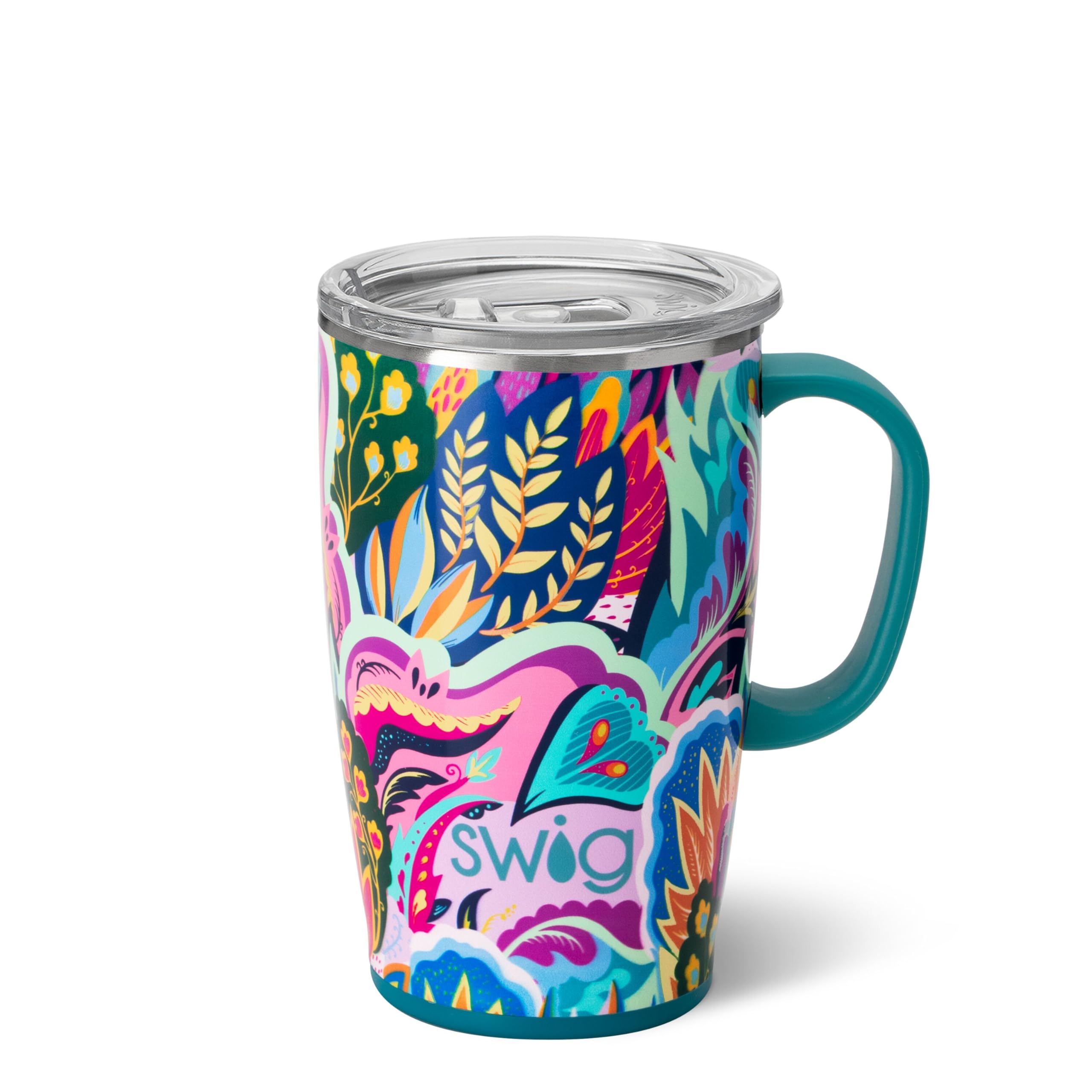 Swig Life 18oz Travel Mug, Insulated Tumbler with Handle and Lid ...