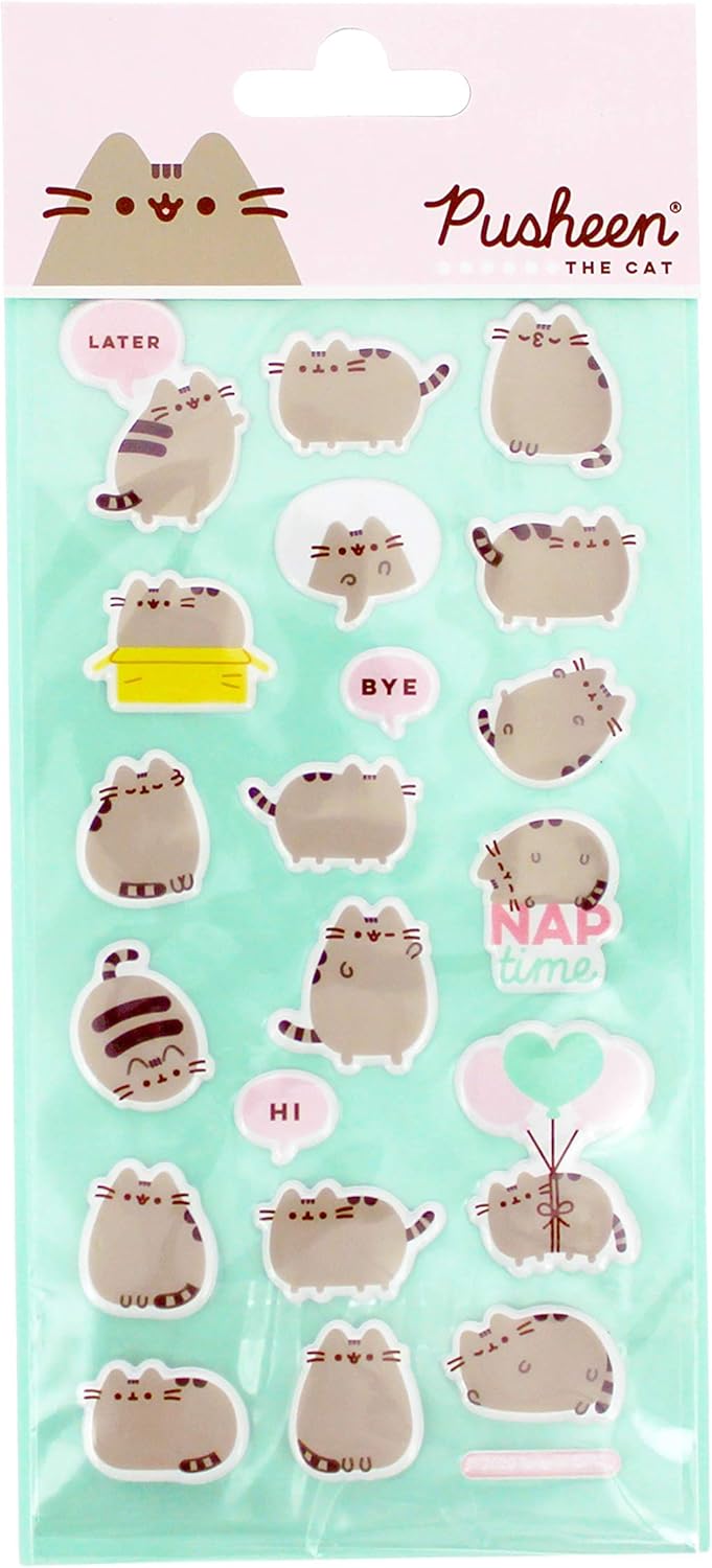 Pusheen Stickers | 20 Assorted Designs | Gifts for Girls | PUFFY ...