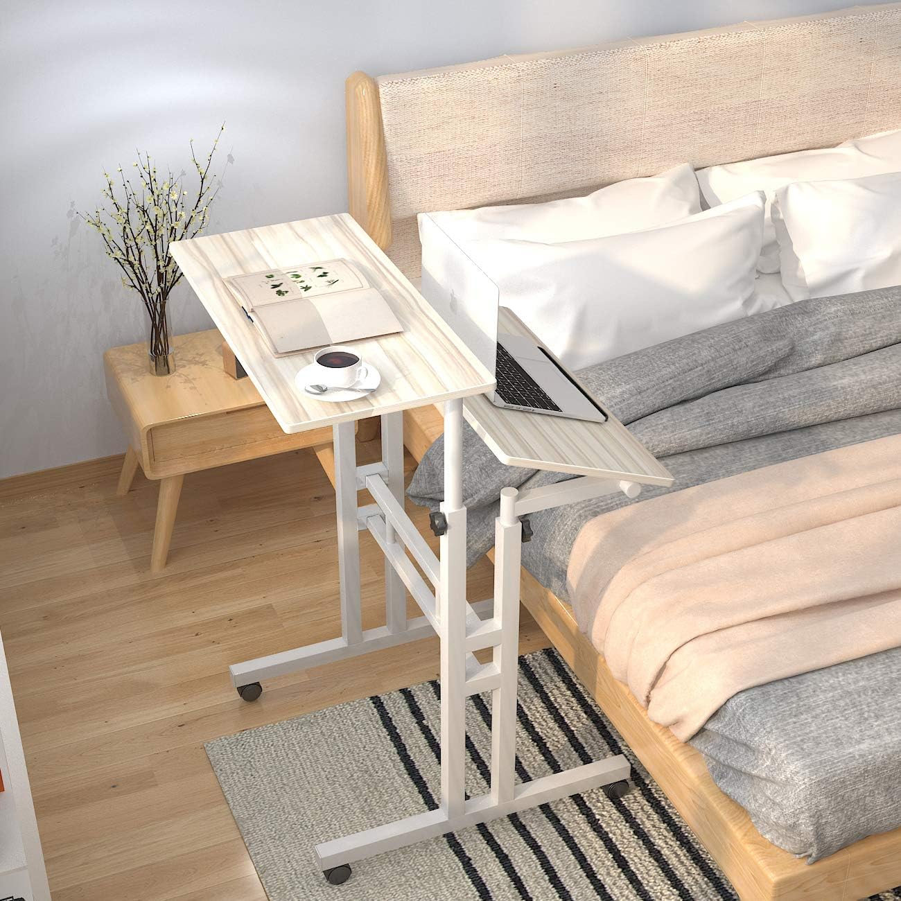 Arredamento Acero DlandHome 60cm Sit-Stand Laptop Tavolo da Tavolo ...