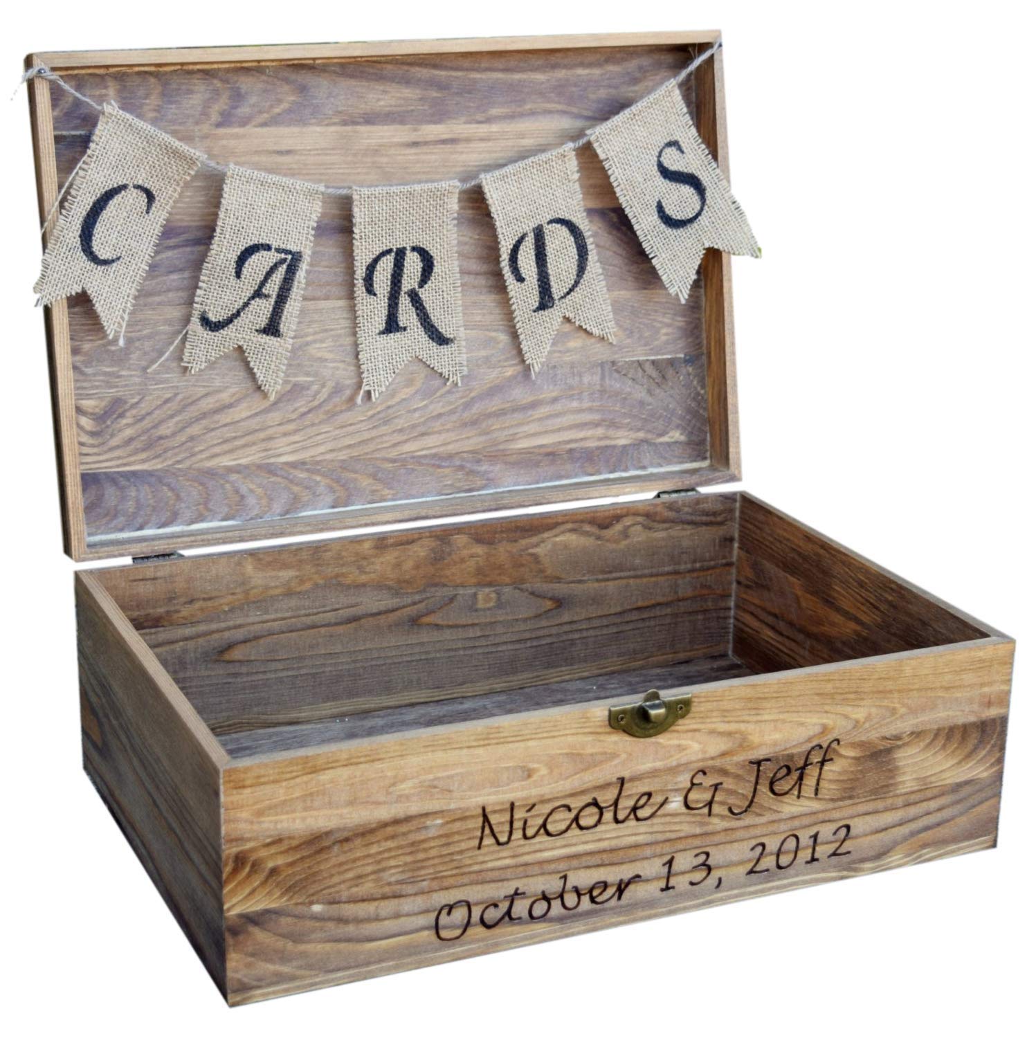 Amazon Rustic Wooden Card Box Rustic Wedding Card Box Rustic 