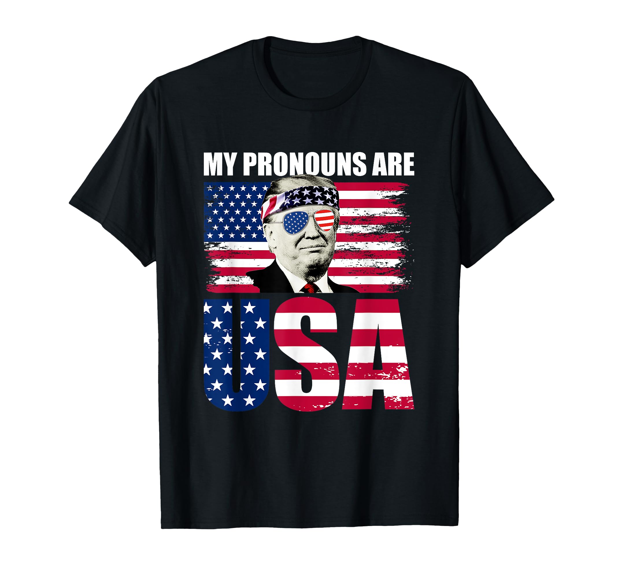 My Pronouns Are USA Donald Trump Patriotic 4th Of July T-Shirt XL for ...