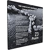 Amazon.com: Christian Canvas Wall Art Psalm 23 the Lord is My Shepherd ...