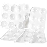 Amazon.com: White Paint Plastic Palettes 6 Well Rectangular Watercolor ...