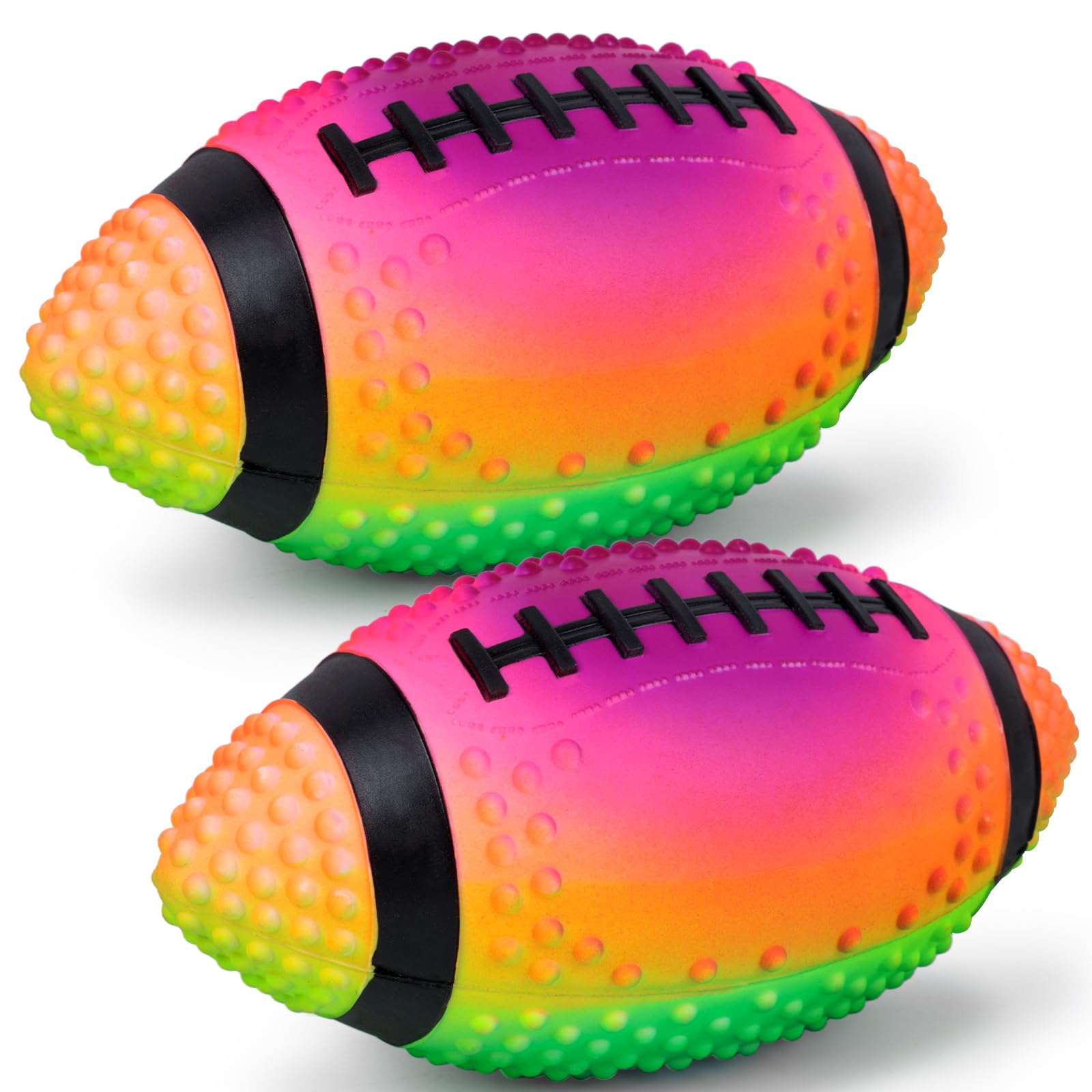 Shindel Inflatable Footballs 9 Inch Rainbow Footballs Rubber Football