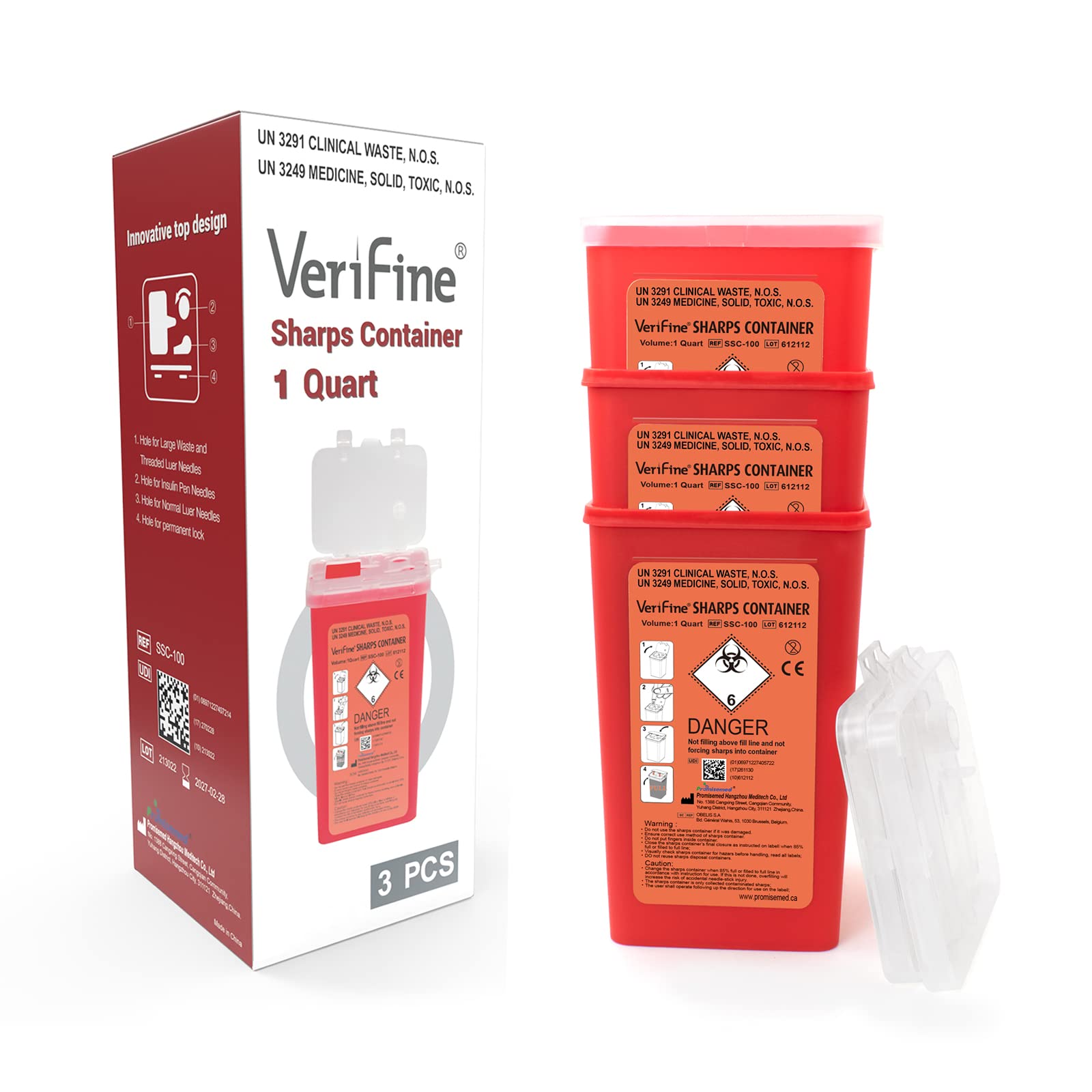 Mua Sharps Container for Needles, Needle Disposal Containers 1 Quart ...