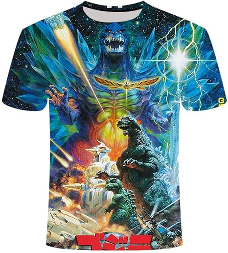 Men's T-Shirts Godzilla King of The Monsters Men's T-Shirts Gojira 3D ...