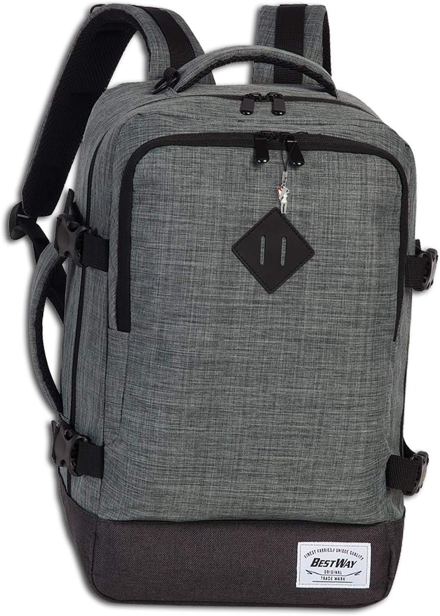 Bestway Grey Business Backpack Polyester Daypack Flight Attendant ...