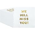 Amazon.com: 100 Pcs We Will Miss You Cocktail Napkins Gold Foil ...