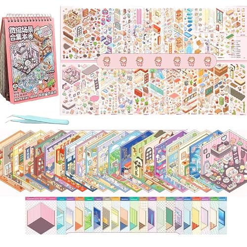 20 Sets DIY 3D House Stickers with Material Book,Fun DIY Sticker Scene ...