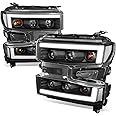 Amazon.com: LED DRL Projector Headlights Assembly Compatible with Chevy ...