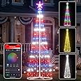 Amazon.com: 9FT Smart Christmas Cone Tree App Control DIY Color ...