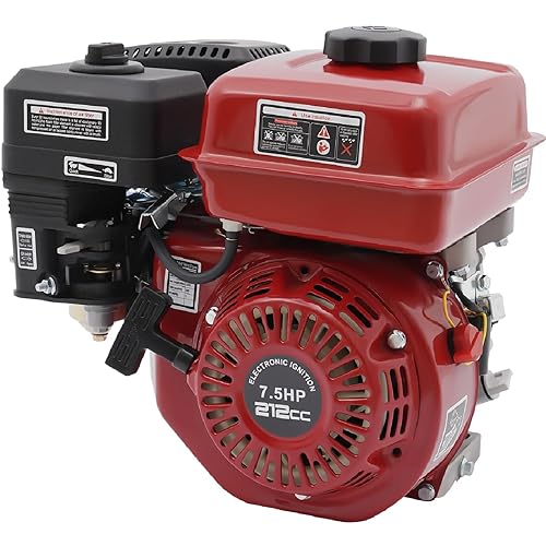 7.5 Hp 4 Stroke Gas Engine, 212CC Heavy Duty Go Kart Engine with Manual ...