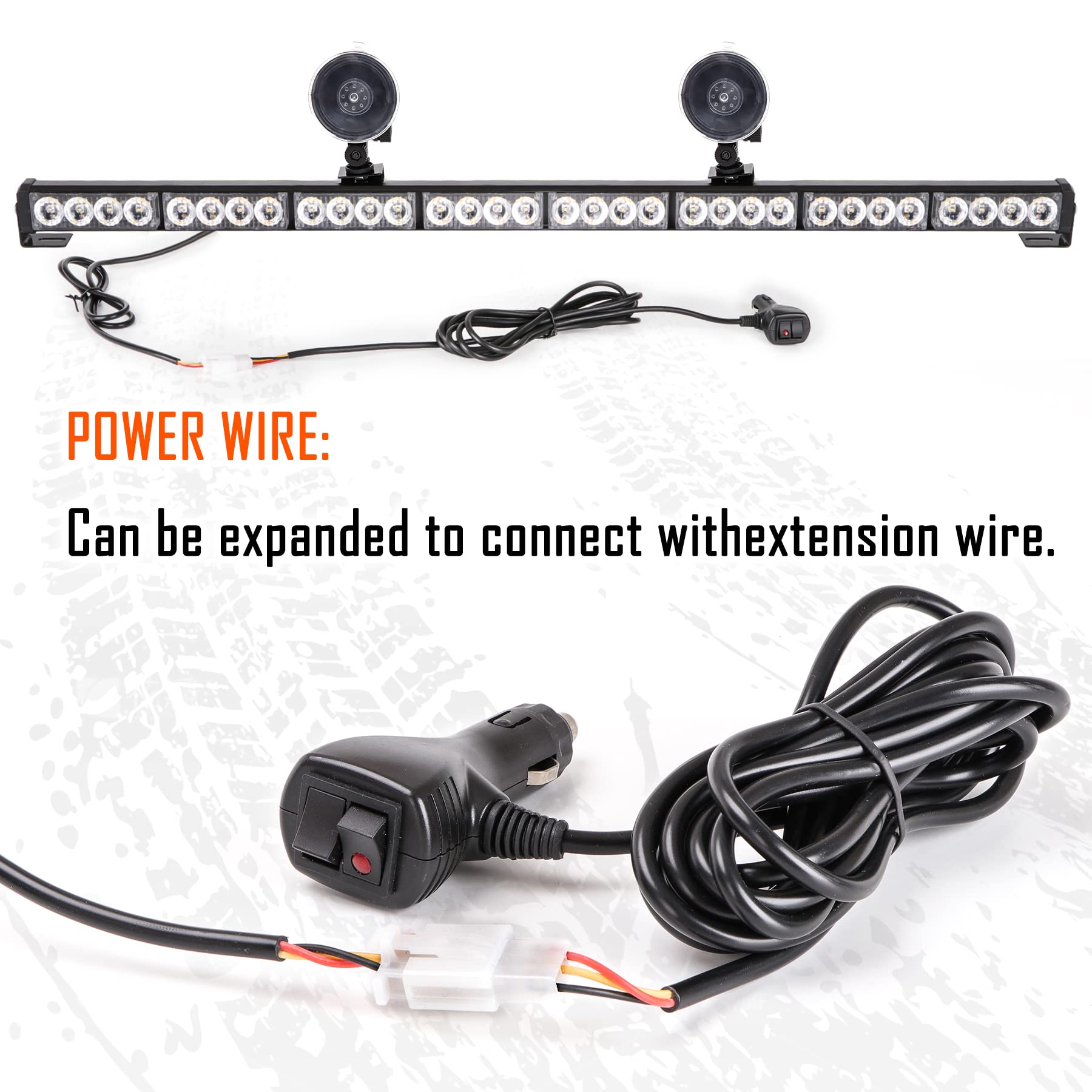 Mua Led Warning Lights 36 Inch Police Emergency Strobe Light Bar 13 ...