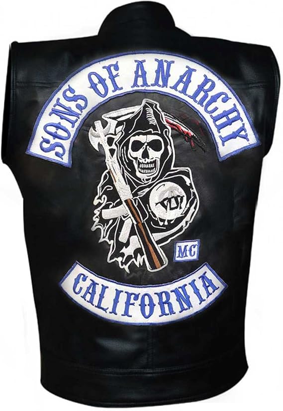 Sons Of Anarchy Motorcycle Vest with Patches: Amazon.ca: Clothing ...