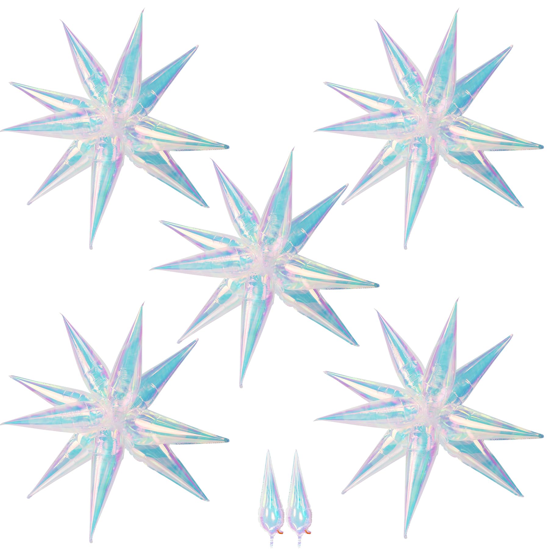 Gifloon 62Pcs Explosion Star Balloon Spike Foil Balloon for Wedding ...