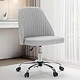 Amazon.com: Sweetcrispy Armless Office Chair, Modern Fabric Home Office ...
