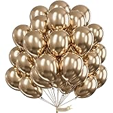 Amazon.com: PartyWoo Metallic Gold Balloons 100pcs 12 Inch Chrome Gold ...