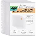 Amazon.com : FLEXOFFICE 200 Pack, 8.5 x11 Clear Sheet Protectors, Non ...