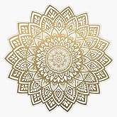 Amazon.com - Gold Metallic Mandala Design Sticker Vinyl Waterproof ...