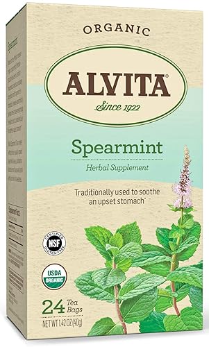 Alvita Organic Spearmint Herbal Tea - Made with Premium Quality Organic ...
