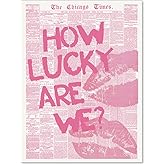 Amazon.com: CLFORLORGN Youre Like Really Pretty Canvas Print Pink Preppy Guest Check Wall Art ...