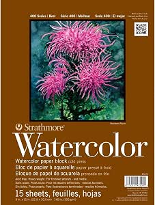 Amazon.com: Strathmore 400 Series Watercolor Block, Cold Press, 9"x12 ...