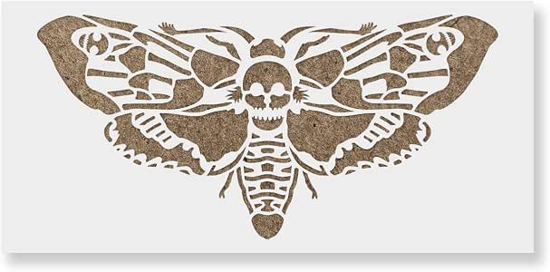 Amazon.com: Death Head Moth Stencil - Reusable Stencils for Painting ...