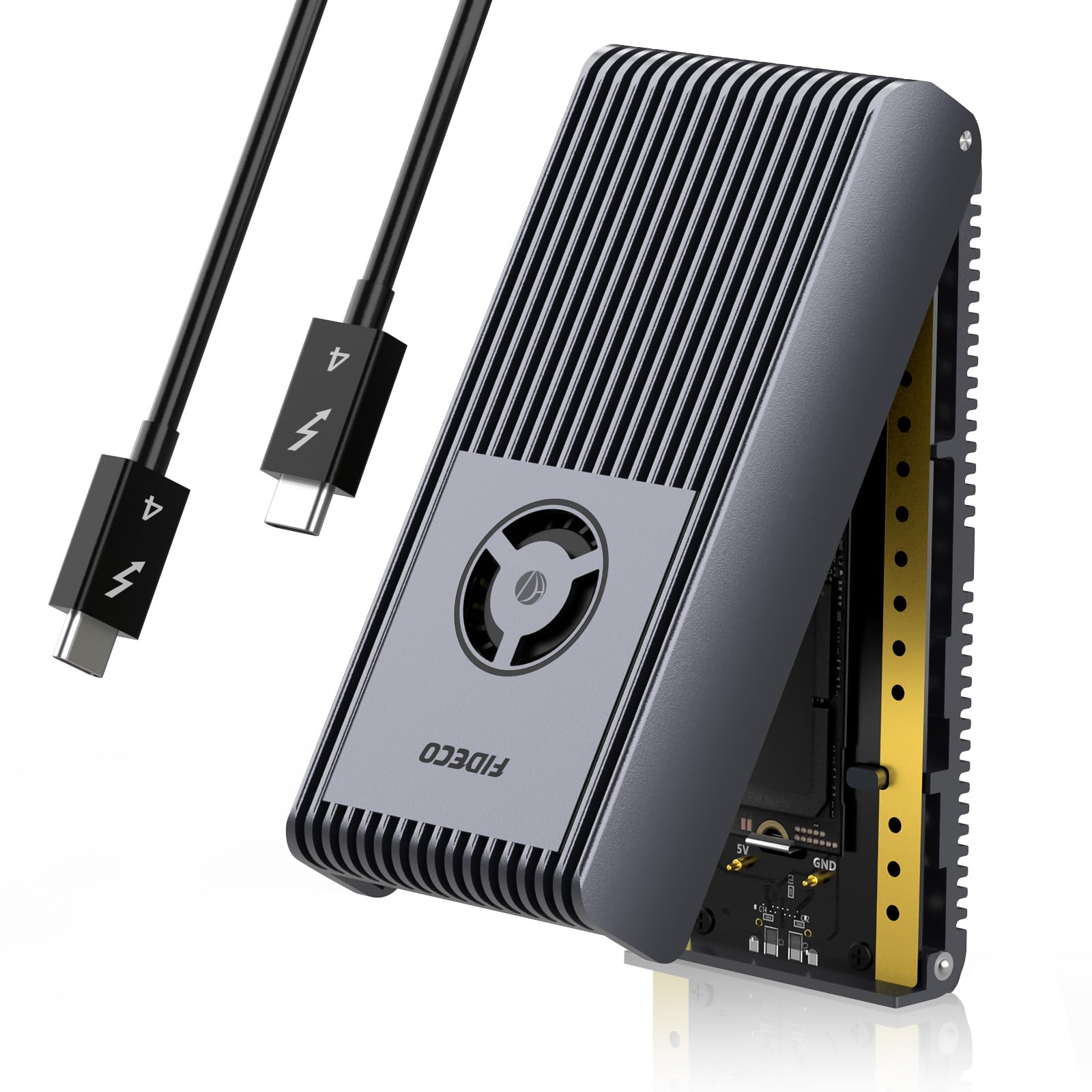 FIDECO 40Gbps M.2 NVMe Enclosure, USB4 NVMe SSD Enclosure for M1 M2 Pro ...