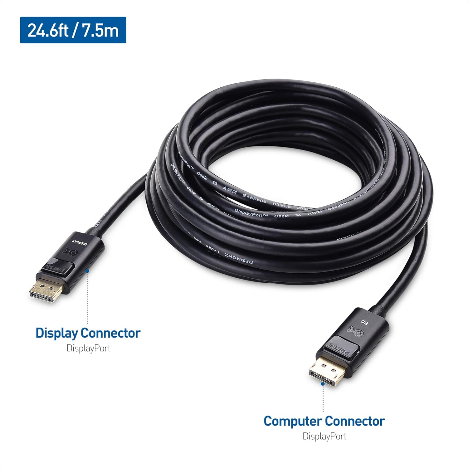 Cable Matters Unidirectional Active DisplayPort Cable (DisplayPort 1.4 ...